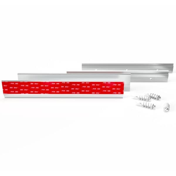 Single Adhesive-Backed Z Clips, Peel and Stick Application, 2 Inch Size ...
